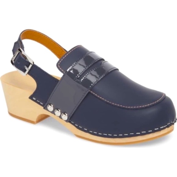 Hunter | Shoes | Hunter Refined Italian Penny Loafer Clog Navy Blue ...